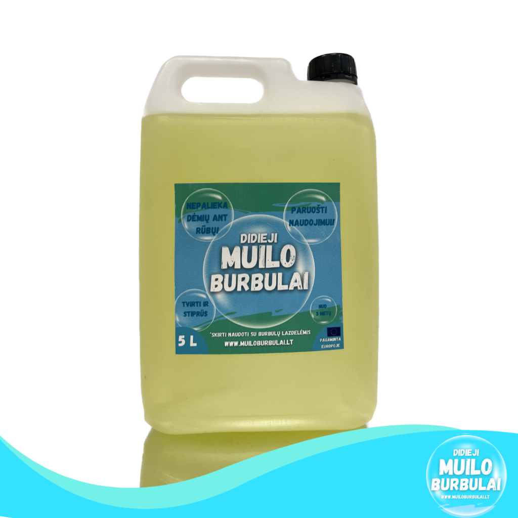 Burbulų skystis 5 litrai - Didieji muilo burbulai